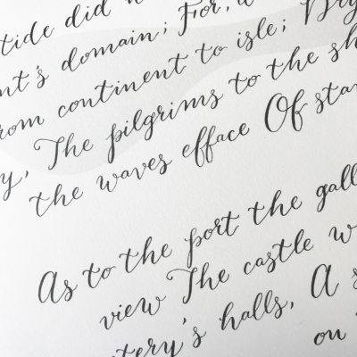 Bespoke Calligraphy Poem, Song or Letter - Miss Modern Calligraphy