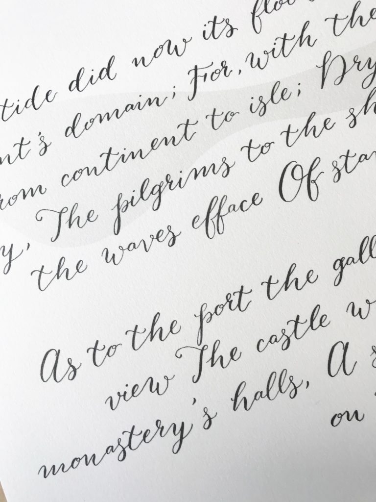 Bespoke Calligraphy Poem, Song or Letter - Miss Modern Calligraphy